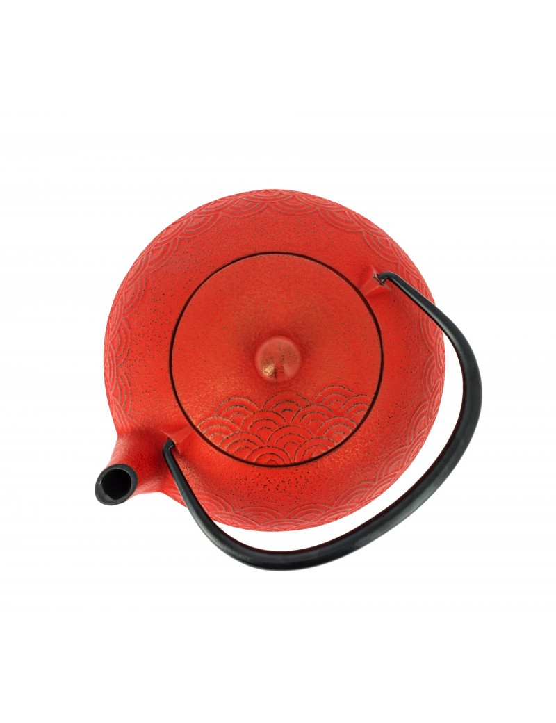 Théière Iwachu Wave 650 ml - 4 à 5 tasses - Couleur Rouge - Art de la table - Parlapapa