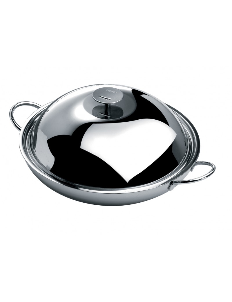 Wok Prima Matera en cuivre inox induction - Diamètre cm 32 cm - Cuisine ...
