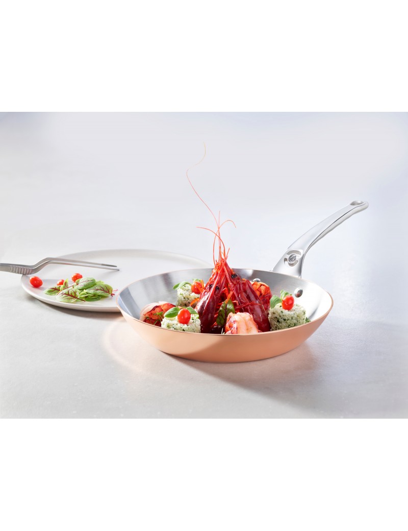 Poêle tout inox Castel'Pro® Fixe induction - Diamètre cm 20 cm ...